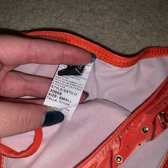 Guess | Swim | Guess Orange Bathing Suit Top Sz Med Bottom Sz Sm | Poshmark
